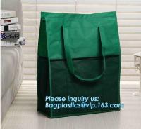 China New design recycle rope handle non woven bag with eyelet, Customized printing non woven bag flat punch bag for shoes&gar for sale