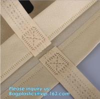 China wholesale fashion 38*42*10cm 80gsm 100% pp non woven bag with handle, gusset and bottom, Promotional Cheap Customized Fo for sale