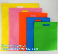 China Big shopper packaging shopping non woven bags t shirt promotional cooler fabric bag with zipper, tote grocery shopping f for sale