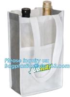 China non woven wine tote bags, single bottle size, 6 bottle bag, 8 bottle bags, Big size Non woven bag 100 gsm, bagease pack for sale