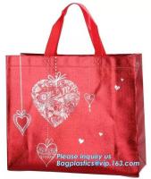 China Chinese suppliers custom printed shopping portable hand non woven bag with print logo, 100% biodegradable laminated non for sale
