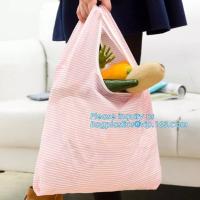 China Nylon Supermarket Folding Reusable Shopping Bags Grocery Tote Foldable Ripstop Polyester Shopping Bag BAGPLASTICS PACKAG for sale
