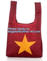 China Custom Gift Promotional 210D 420D Polyester 190T Nylon Small Drawstring Bag,Reusable Polyester Foldable Grocery Shopping for sale
