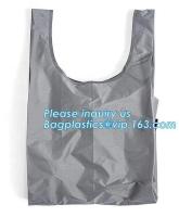 China Supermarket polyester foldable non-woven bags fabric grocery shopping bag with different colors,Eco Friendly Polyester L for sale