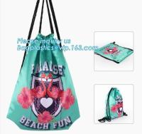 China Recycled foldable polyester bag,Custom logo printed basketball backpack 210D polyester printing drawstring bag bagease for sale