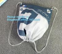 China Custom Laundry Polyester Waterproof Drawstring Cosmetic Bag,custom long handle polyester supermarket shopping bag pack for sale
