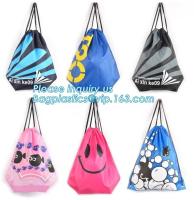 China Promotion Custom Eco Friendly Sublimation Polyester Folding Shopping Bag,Promotional Sports Gym Sack Polyester Drawstrin for sale