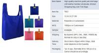 China Supermarket Cheap Recyclable Polyester Reusable Foldable Shopping Bag,Value Friendly Reusable Polyester Foldable Shoppin for sale