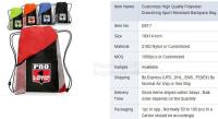 China promotional Gym drawstring backpack tip quality polyester, backpack,sport resistant backpack bag,string closure shoe bag for sale