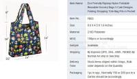 China ECO Friendly nylon foldable reusable grocery bag 5 cute designs folding shopping tote bag fits in pocket bagease package for sale