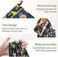 China ECO Friendly nylon grocery shopping bag, tote bag shape with chic pattern,fold up for easy storage,widened handles, boat for sale