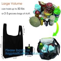 China factory price custom cute animal design 190T polyester shopping bag foldable,reusable promotional folding foldable polye for sale