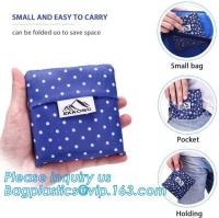 China Logo printed eco friendly reusable polyester folding shopping bag for promotion,Polyester Drawstring Bag/ Promotional dr for sale