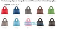 China Eco-Friendly Reusable Polyester Foldable Shopping Bag,Custom Gift Promotional 210D 420D Polyester 190T Nylon Small Draws for sale