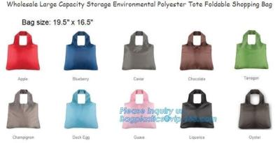China Eco-Friendly Reusable Polyester Foldable Shopping Bag,Custom Gift Promotional 210D 420D Polyester 190T Nylon Small Draws for sale