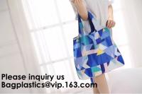 China Promotional Reusable Custom Design Colorful Polyester Folding Tote Shopping Bag,Portable Recycled Polyester Nylon Reusab for sale