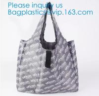 China Folding Eco Recycled Reusable Trolley Custom Portable Cloth Polyester/Nylon Foldable Grocery Tote Shopping Bag for sale