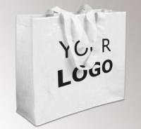 China Promotional logo printed cheap reusable black pp woven shopping custom bags, PP Woven Bag Laminated Non Woven Shopping B for sale
