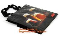 China Qualified Black and White Custom Printing Recyclable PP fabric Woven Shopping Bag, textile fabric woven polyprolylene sa for sale