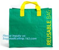 China Custom Logo Printed Eco Friendly Tote Shopping Carry Fabric PP Laminated Recyclable Non Woven Bag,supermarket grocery re for sale