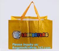 China Fashion WaterProof PP Woven Laminated Handle Shopping Bag,fashion laminated reusable pp woven big shopping woven bag for sale