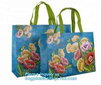 China Factory custom recyclable folding laminated pp non woven bag shopping with heat transfer printing non woven fabric carry for sale