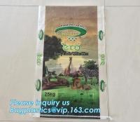 China Custom recyclable kraft paper laminated pp woven food packaging bag with logo printing,25kg 20kg urea fertilizer packagi for sale