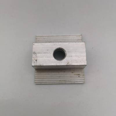China Aluminium Adjustable 30-45mm Solar Panel End Clamps PV Panel Clamps For C Steel Rail for sale