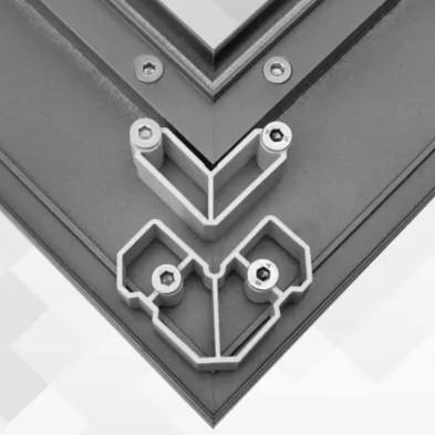 China Customized Aluminum Hardware Corner Joint for Doors and Windows According to Profile Supplied-Door & Window Accessories for sale