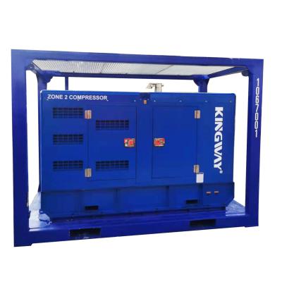 China ATEX Zone 2  3 Phase Offshore Oil Gas Field  Diesel 60 kw explosion proof Diesel driven Air compressor for platform for sale