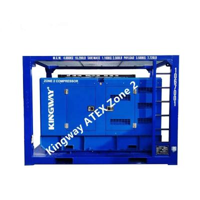 China ATEX certification3phase DNVGL 2.7-1 skid frame 120kw 150kva onshore offshore platform zone 2 generator for sale
