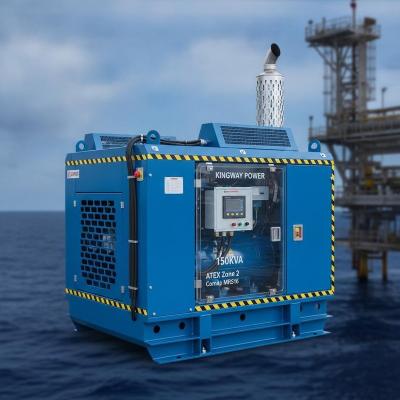 China Kingway 150KVA ATEX Zone 2 ComAp MRS16 Diesel Generator Set with Intelligent Controller Offshore for sale