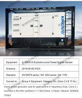 China 60KVA ATEX Zone 2 Equipment Silent Diesel Generator Set With Offshore Lifting Frame for sale