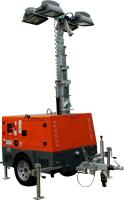 China Outdoor Diesel Generator Light Tower Vehicle Mounted With 4 Lamps with 7m mast for sale