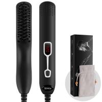 China 6 Adjustable Temperature 19W Beard Straightener Brush for sale