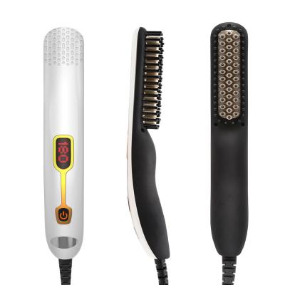 China 6 Adjustable Temperature 19W Beard Straightener Brush for sale