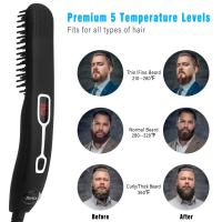 China 100℃-220℃ PTC Fast Heat Ionic Beard Straightener Brush for sale