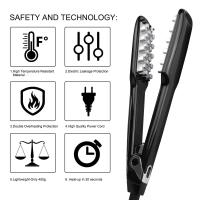 China Auto Off 50W Titanium Flat Iron Hair Straightener Brush for sale