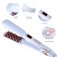 China Auto Off 50W Titanium Flat Iron Hair Straightener Brush for sale