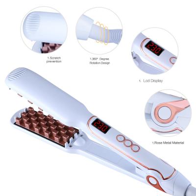 China Auto Off 50W Titanium Flat Iron Hair Straightener Brush for sale