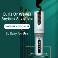 China Hair Styling 6 Timer Settings 5200mAh Automatic Curling Wand for sale