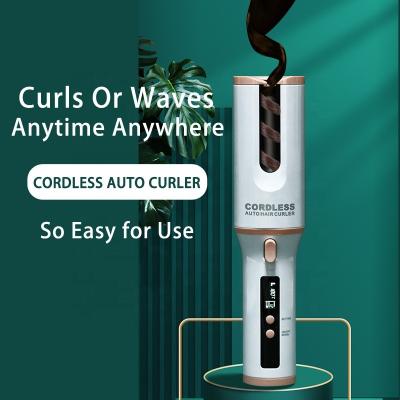 China Hair Styling 6 Timer Settings 5200mAh Automatic Curling Wand for sale