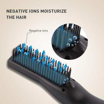 China 25w Mens Beard Straightener Brush With Carrying Bag for sale