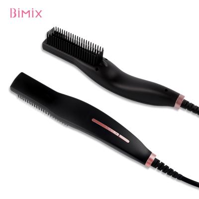 China Portable 81.5x18mm 30W Beard Straightener Heat Brush for sale