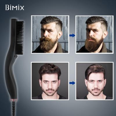 China CE Approval 140℃-220℃ Negative Ion Beard Straightener Brush for sale