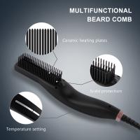 China 4 Temperatures PTC Heated Electric Beard Straightener Comb for sale