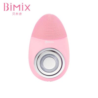 China EMS Microcurrent Sonic Vibrating Facial Cleansing Brush Rejuvenating Pink Color for sale