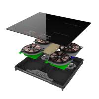 China Three Burner Built In Induction Hob Cooktop 6100W Touch Control for sale