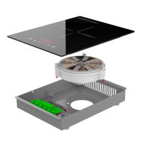 China Electric Single 2000w Induction Cooker Hob Advanced  Crystal Glass Material for sale
