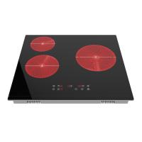 China Flat Touch Control Electric Hob ,  Ceramic 3 Zone Hob Countertop for sale